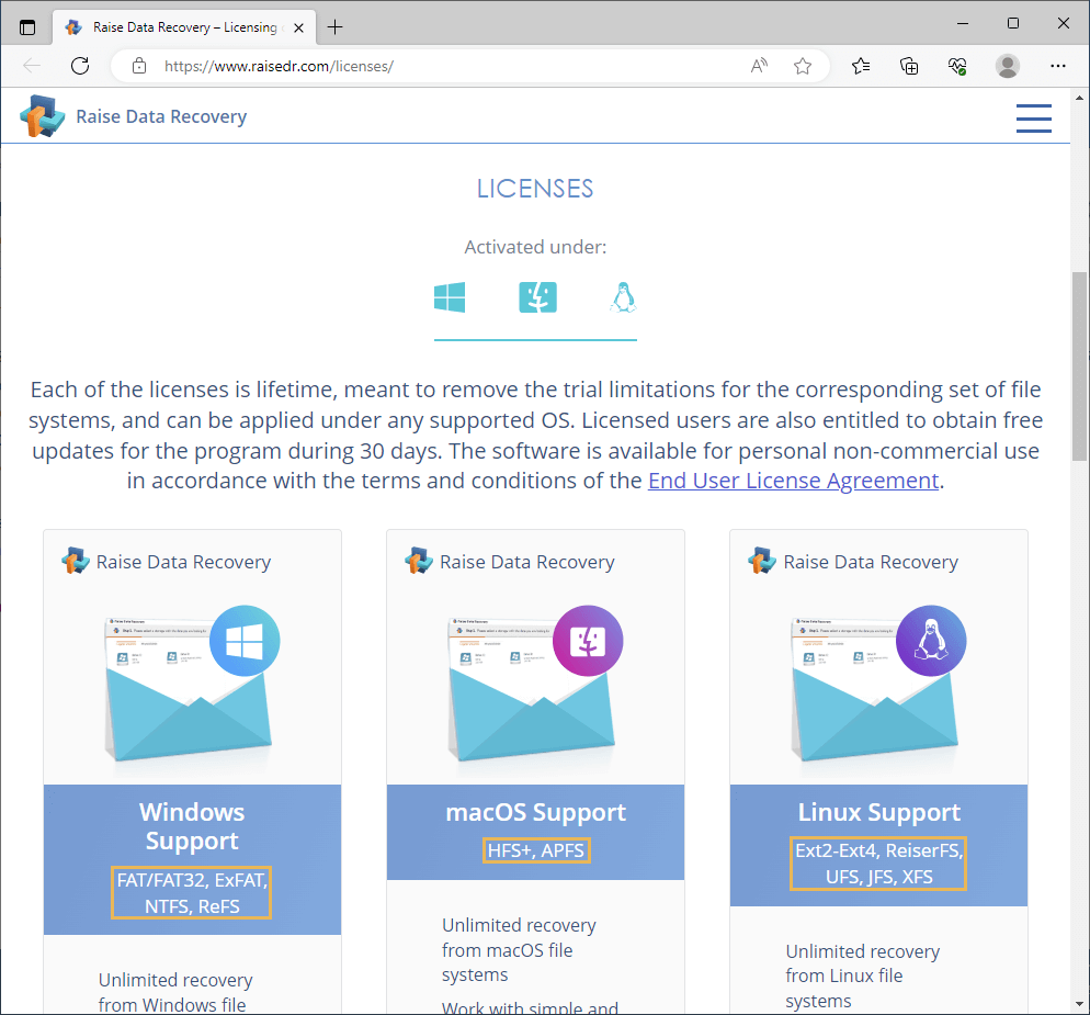 Order and activate license – Raise Data Recovery user manual