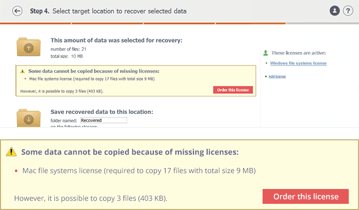 Activating a purchased license – Raise Data Recovery
